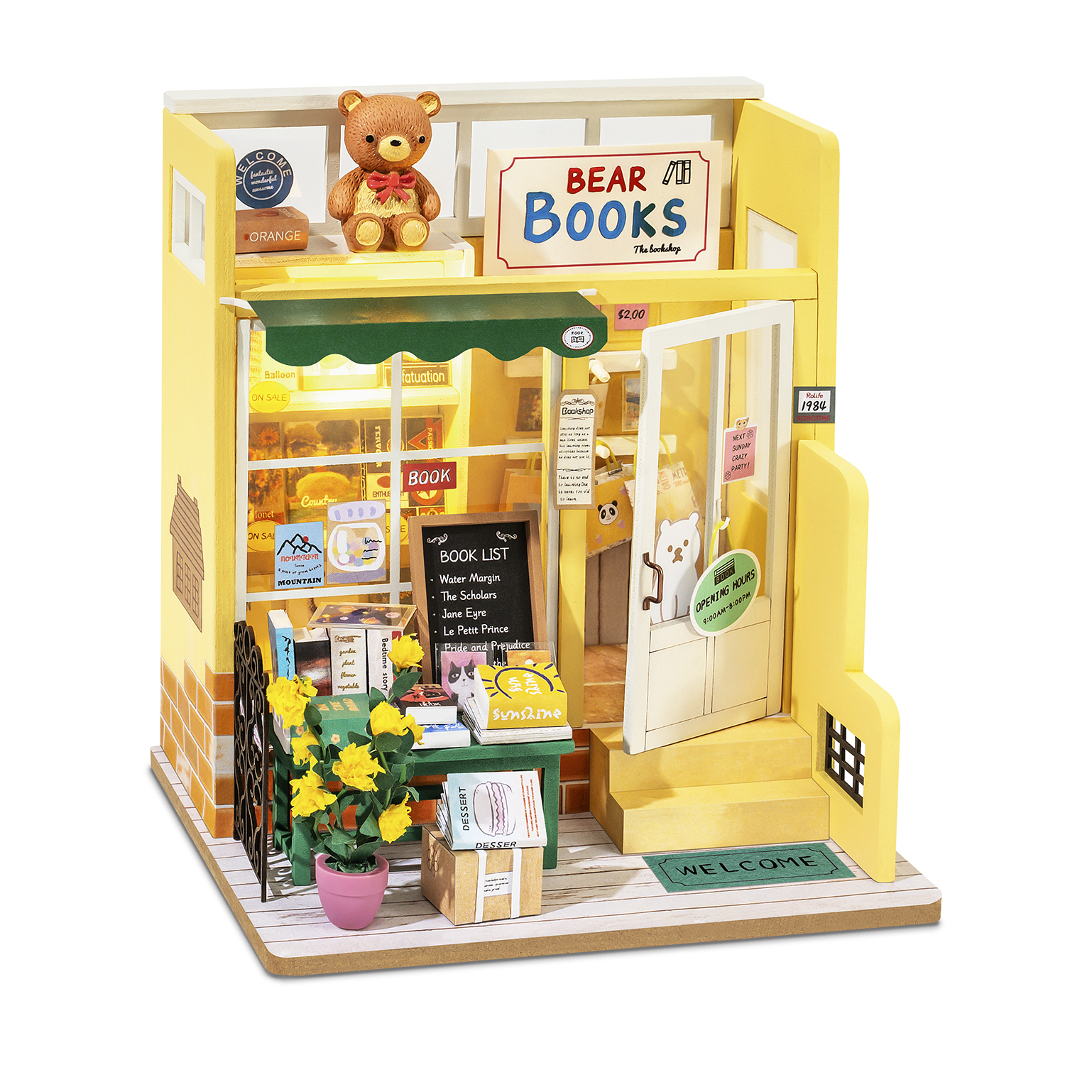 Librería Mind-Find. Maqueta 3D realista con gran detalle 63 piezas