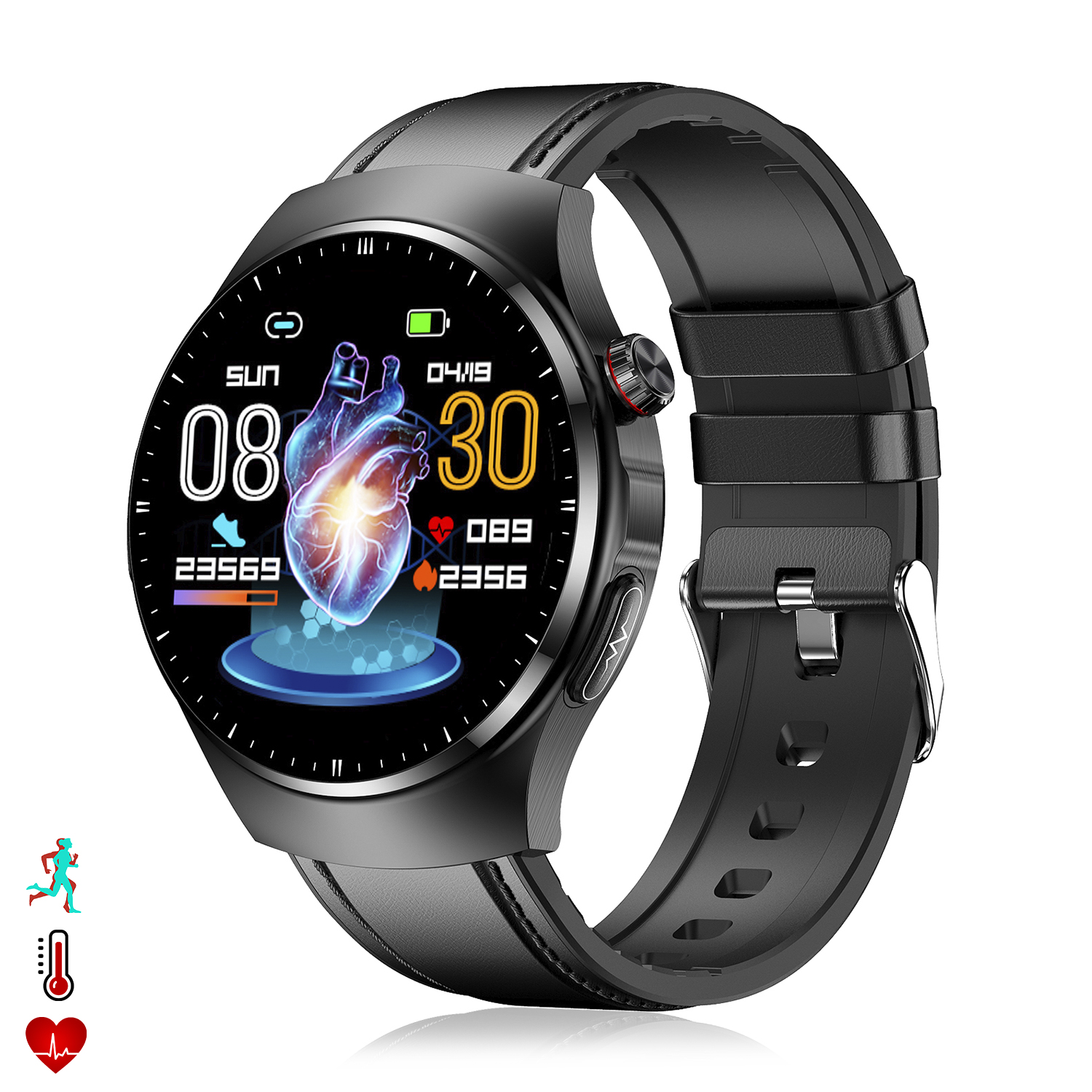 Smartwatch TK25. ECG , glucosa en sangre, ácido úrico y lípidos, IMC ...